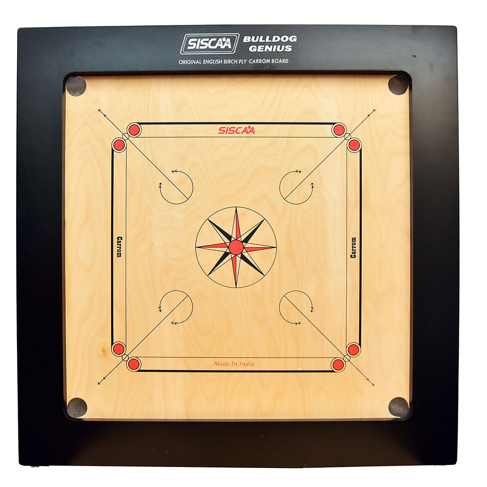 Siscaa Bulldog Genius 28mm Carrom Board – Vamco Impex | Retail and ...